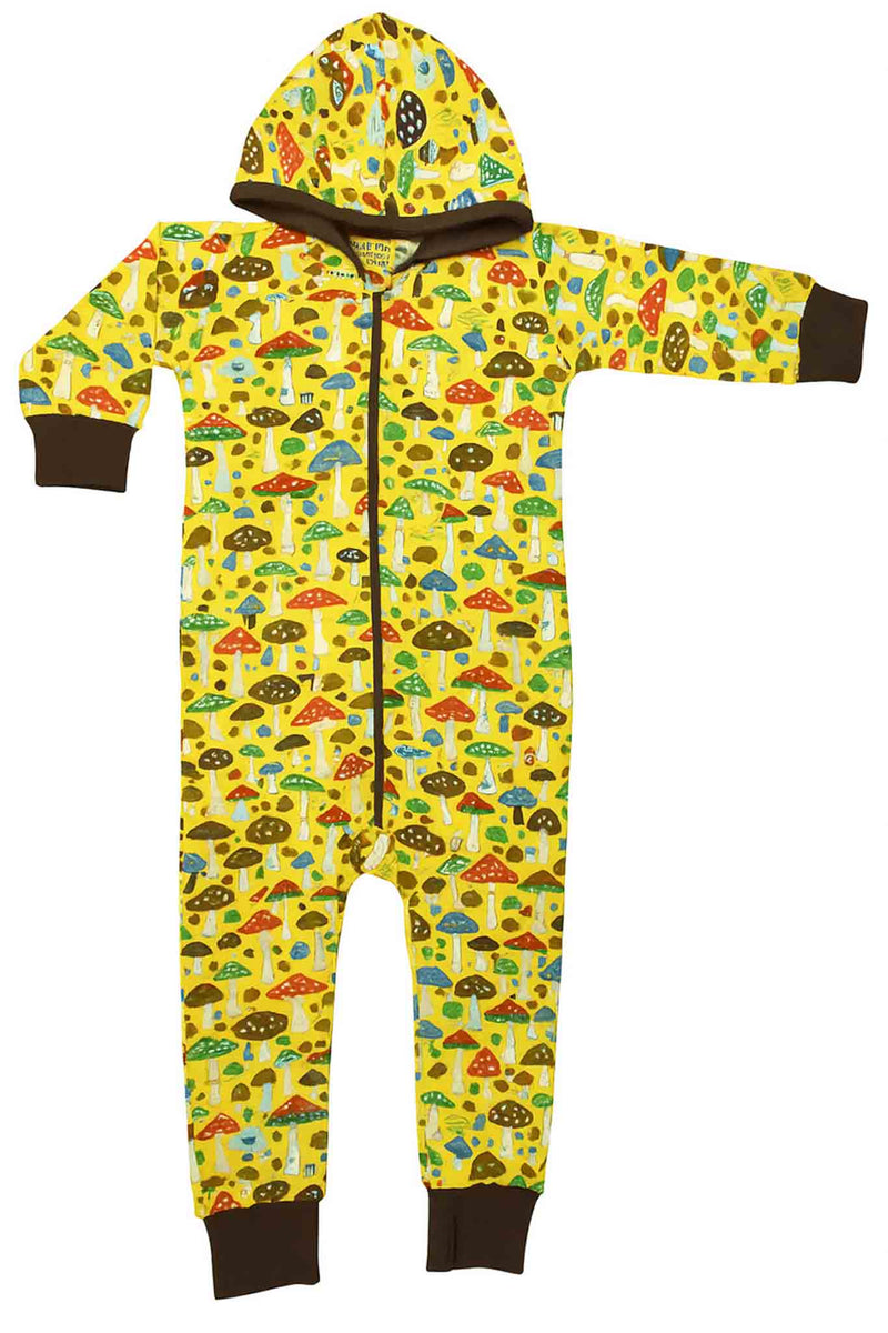 DUNS One Piece Hood Suit - Mushrooms Yellow – Strawberry Meerkat Boutique