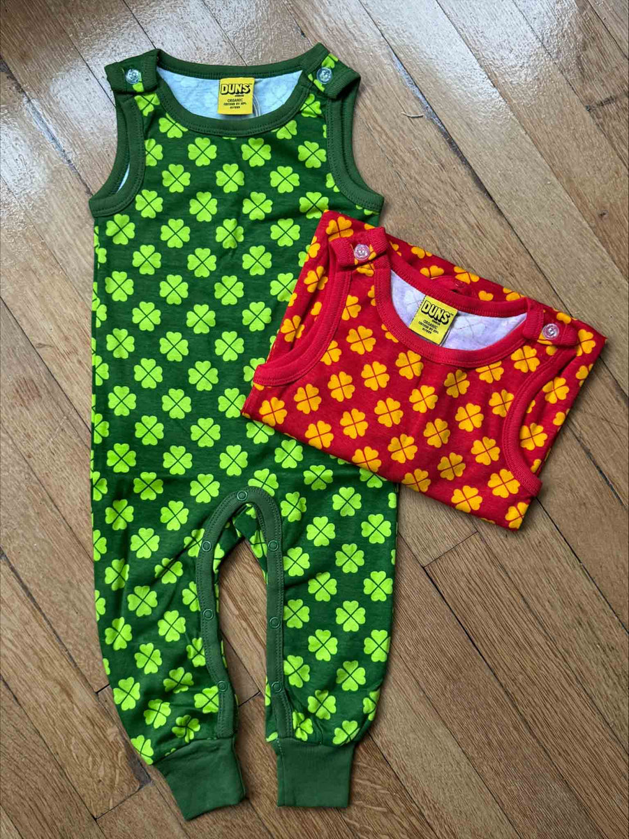 DUNS Dungarees - Clover Treetop Green – Strawberry Meerkat Boutique