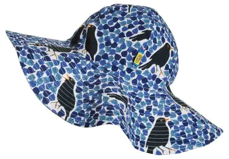 DUNS Sun Hat - Black Bird Blue – Strawberry Meerkat Boutique