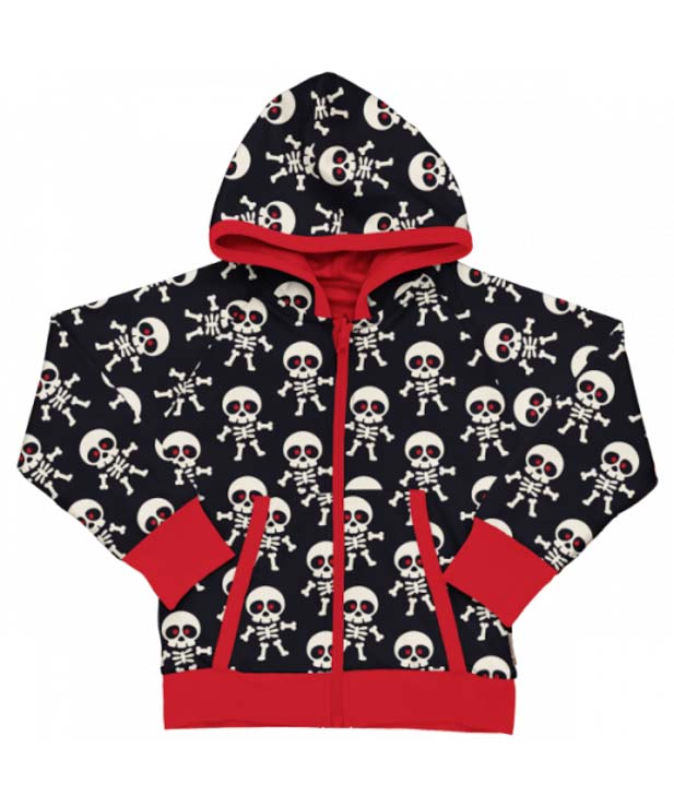 Maxomorra Reversible Zip Cardigan - Scary Skeleton – Strawberry Meerkat ...